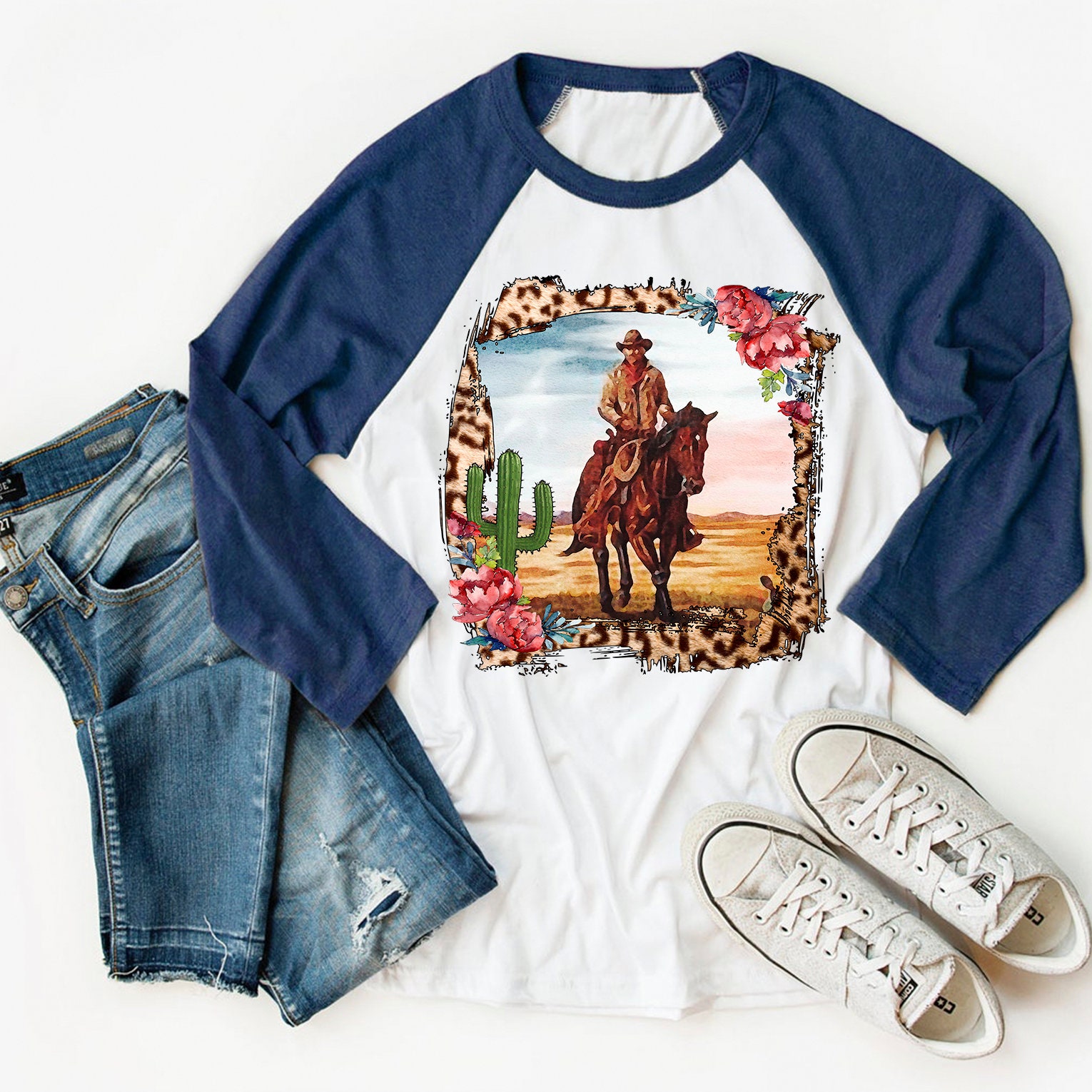 Vintage Cowboy Sublimation Design Western Graphic PNG Download - Etsy