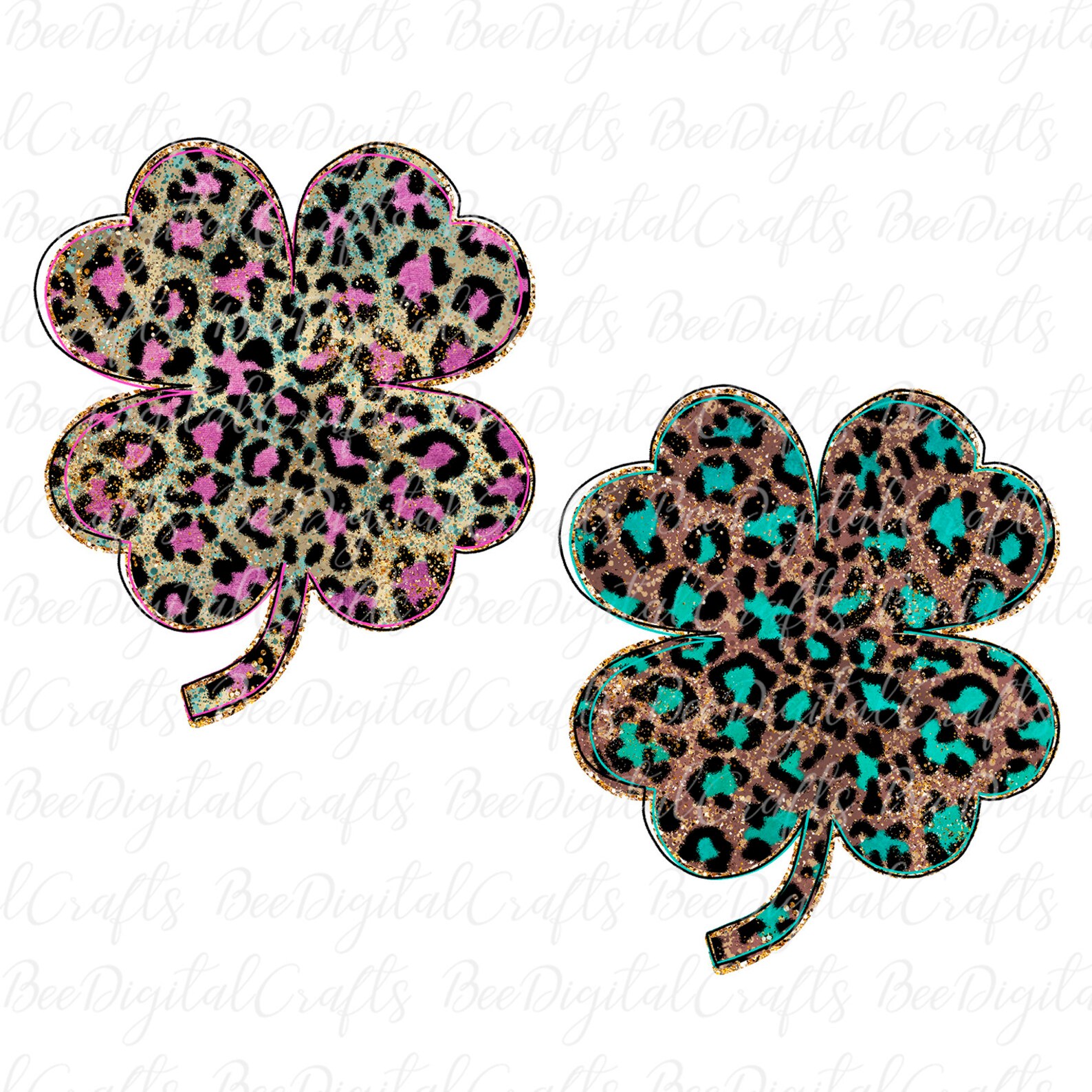 Leopard Shamrock PNG Sublimation St Patrick Day Sublimation - Etsy