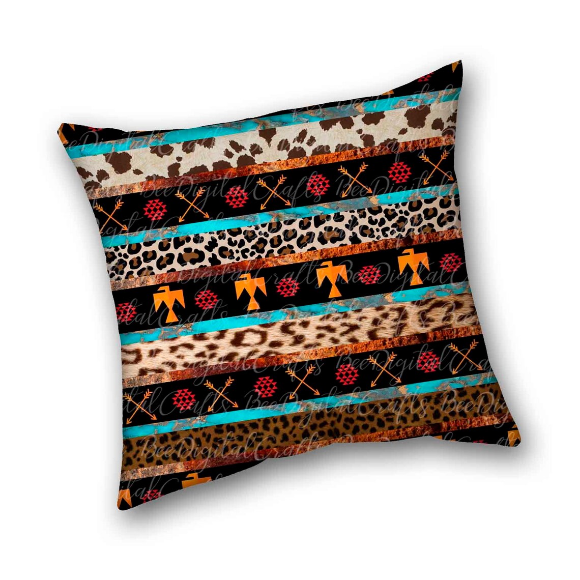Aztec Free Bird Background JPEG Digital Prints Western Leopard - Etsy