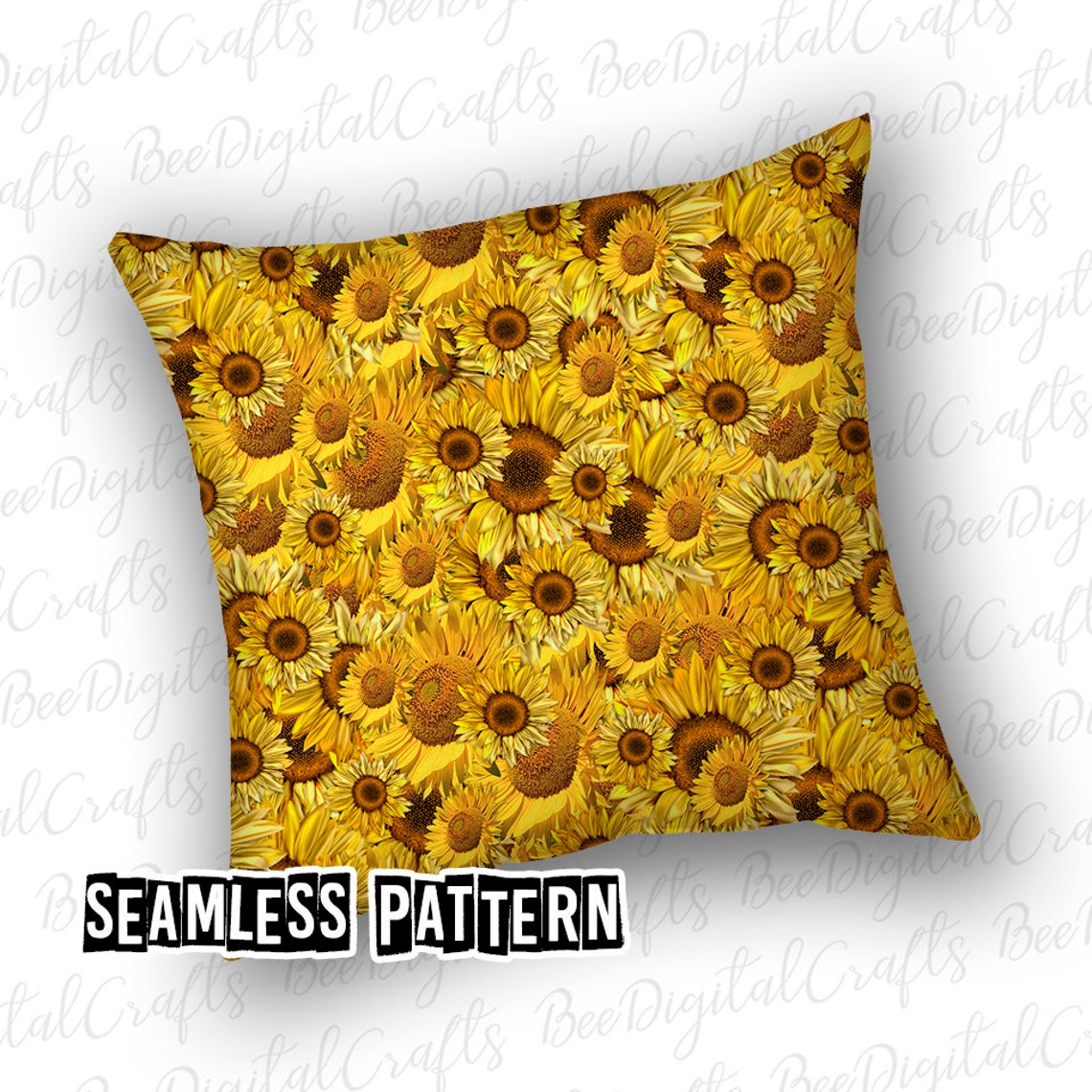 SEAMLESS Pattern Sunflower Western Digital Fabric Design - Etsy