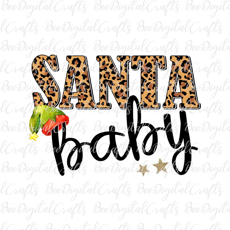 Santa Baby PNG Download Christmas T-shirt Digital Design - Etsy