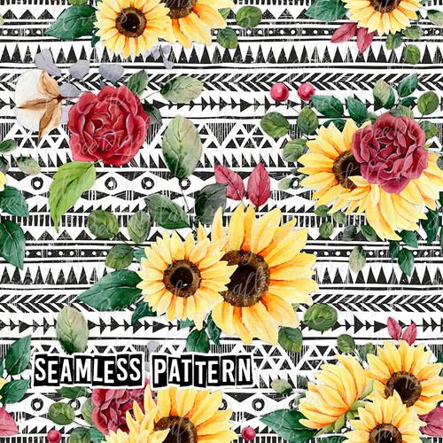 SEAMLESS Pattern Aztec Cowhide Digital Fabric Design Western - Etsy