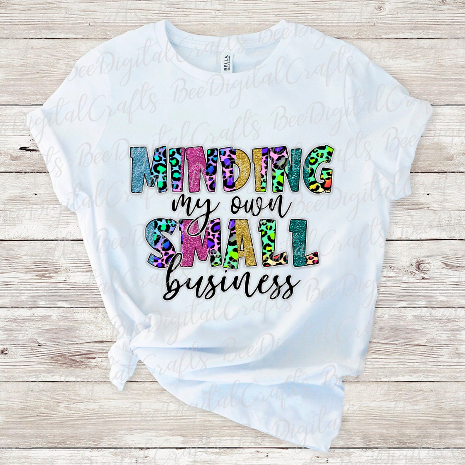 Minding My Own Small Business PNG Download Glitter Colorful | Etsy
