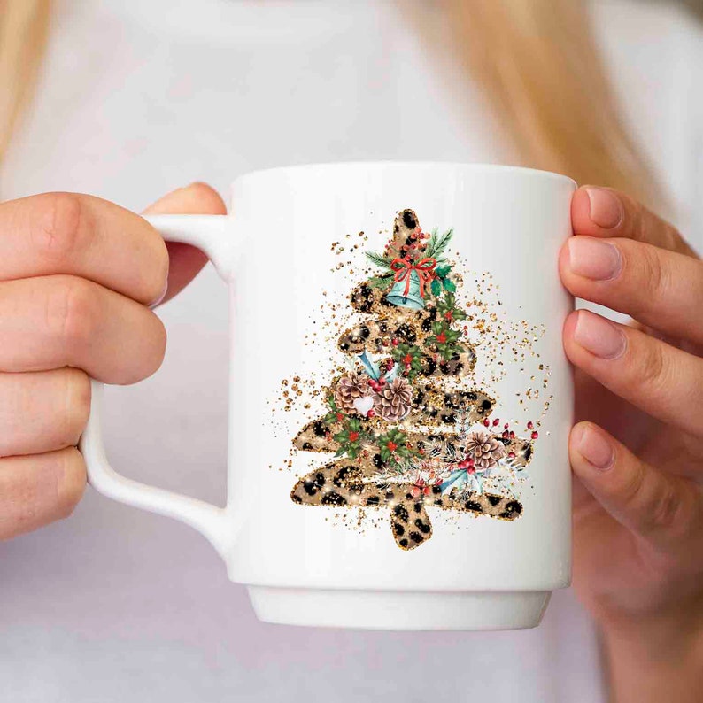 Leopard Print Christmas Tree Sublimation Design Christmas PNG | Etsy