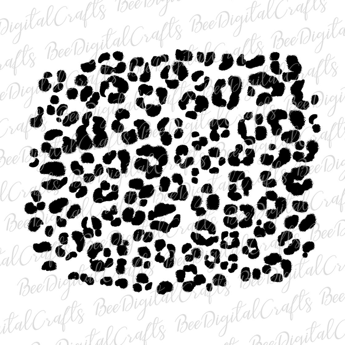Leopard Print With Transparent Background Sublimation Design | Etsy