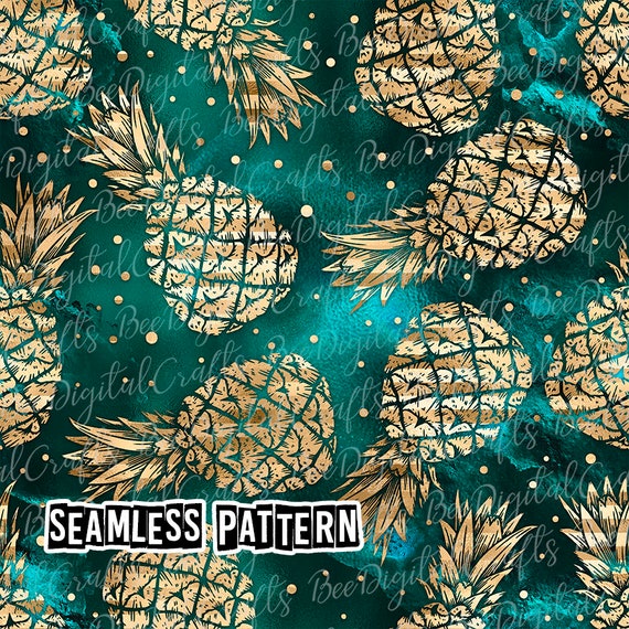 Ananas Patroon Stof Digitaal Stretch Katoen Panter Met Ananas YES