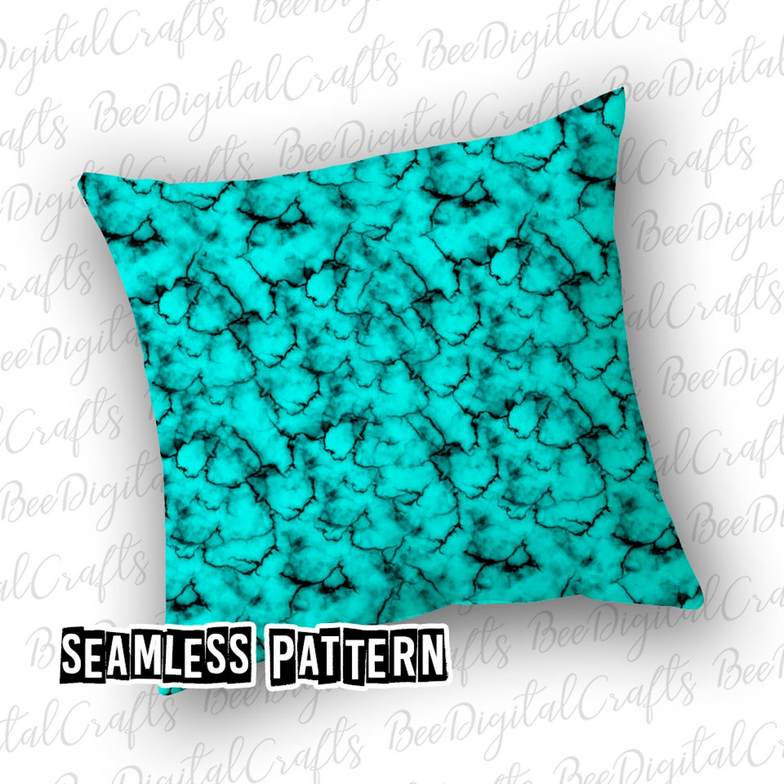 SEAMLESS Pattern Teal Turquoise Digital Fabric Design Aztec - Etsy