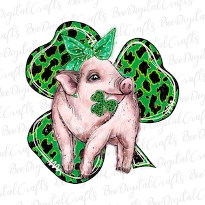 Saint Patricks Day PNG Download Cute Farm Animal Sublimation Design ...