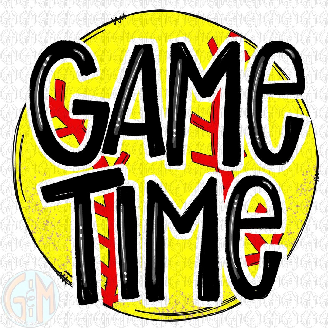 Game Time Softball PNG | Hand Drawn | Sublimation Design - Etsy