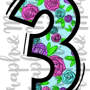 Patterned Numbers PNG Set | 10 Files | Numbers 0-9 | Sublimation Design ...
