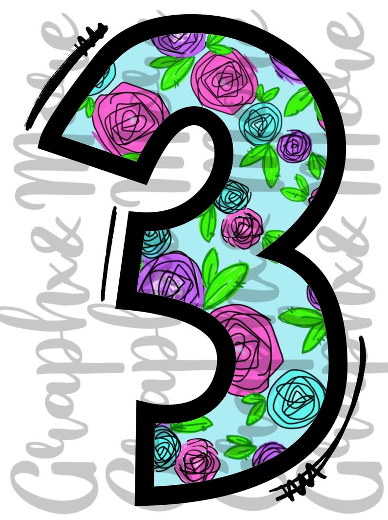 Patterned Numbers PNG Set | 10 Files | Numbers 0-9 | Sublimation Design ...