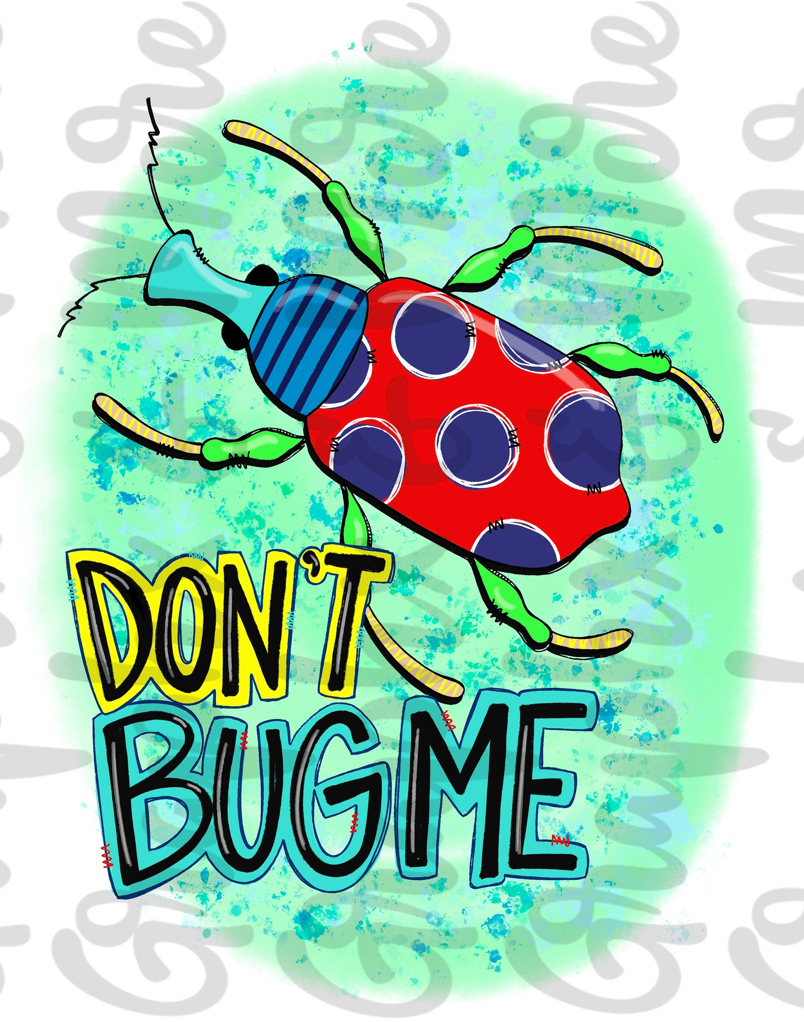 Dont Bug Me PNG Boy Colors Hand Drawn Sublimation - Etsy