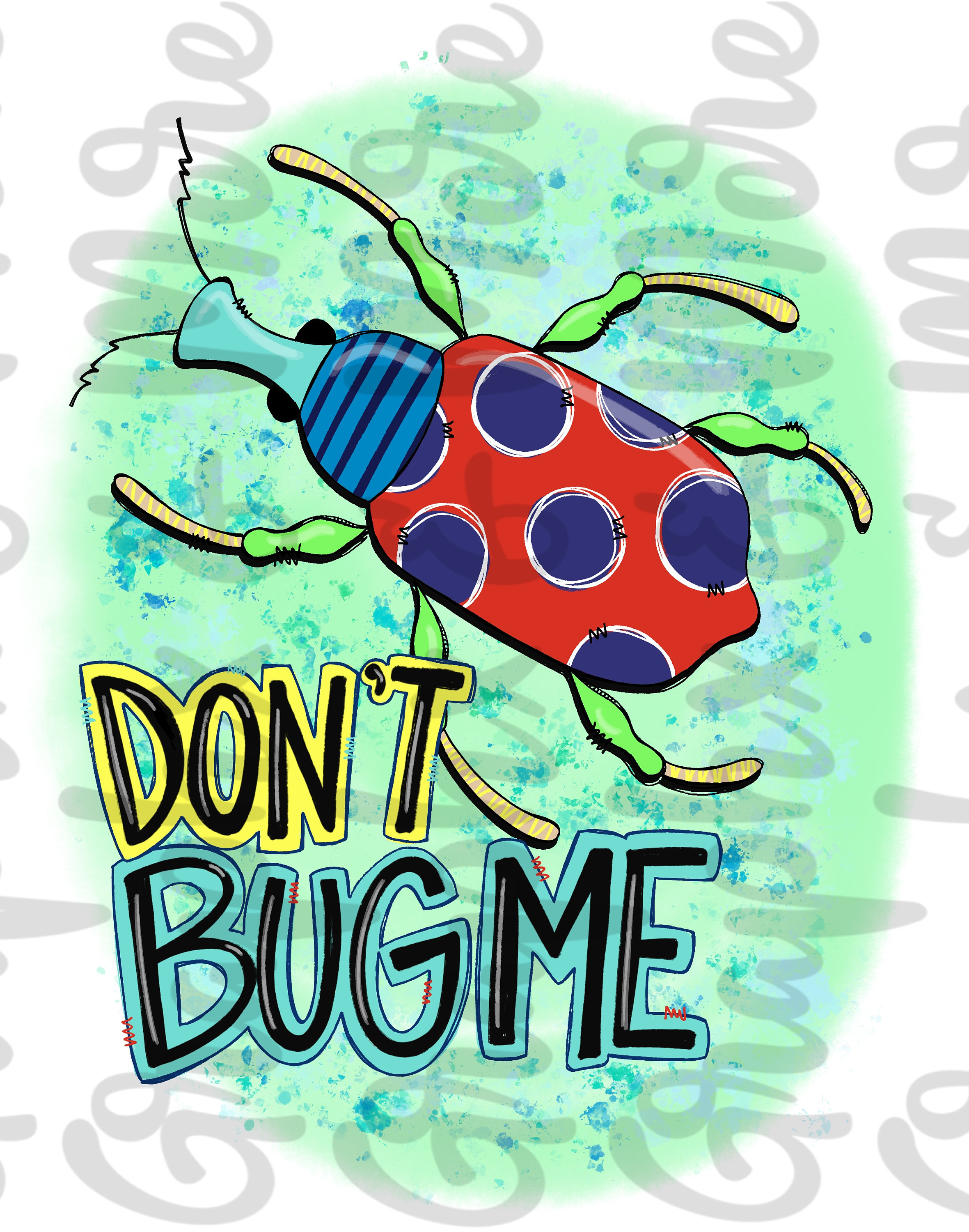 Dont Bug Me PNG Boy Colors Hand Drawn Sublimation - Etsy