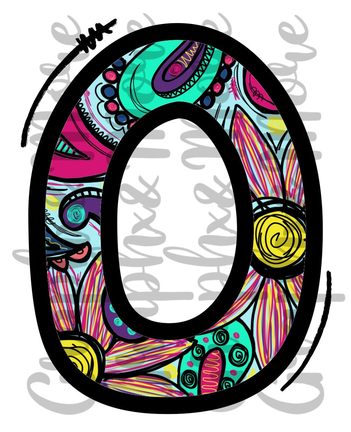 Patterned Numbers PNG Set 10 files Numbers 0-9 | Etsy