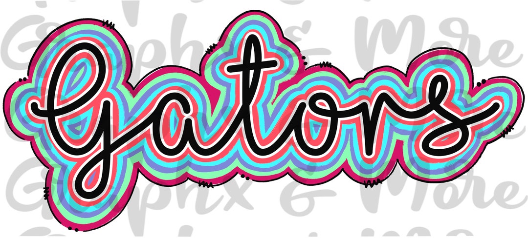 Gators Bright Layers PNG | Hand Drawn | Sublimation Design - Etsy