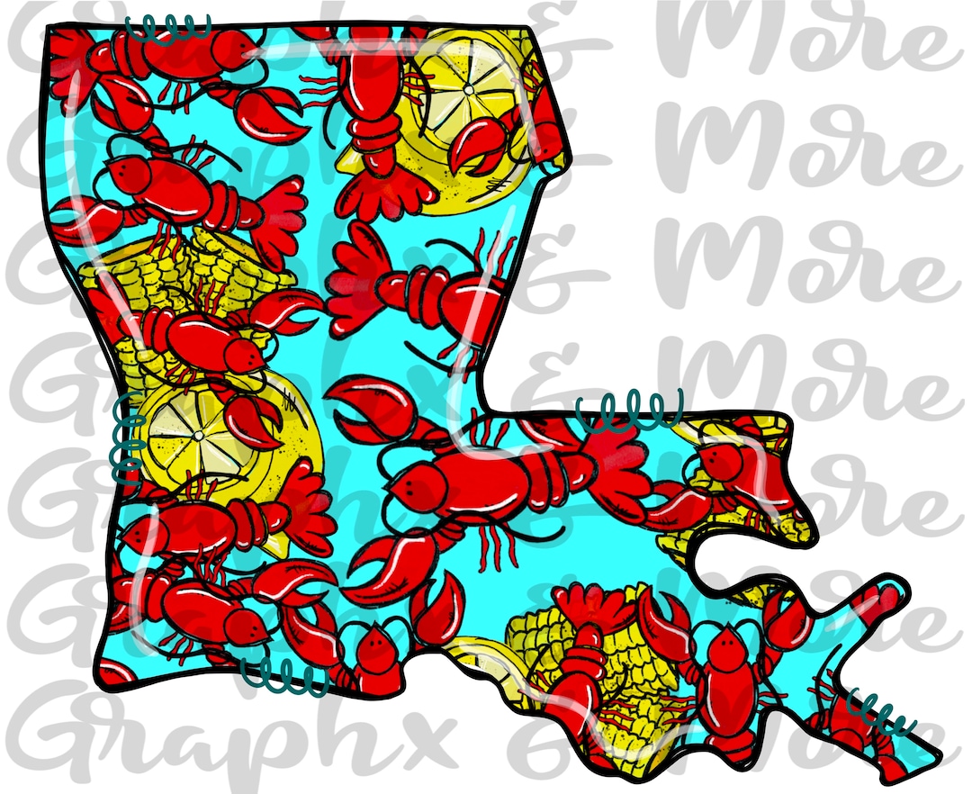 Crawfish Louisiana PNG | LA | Hand Drawn | Sublimation Design - Etsy