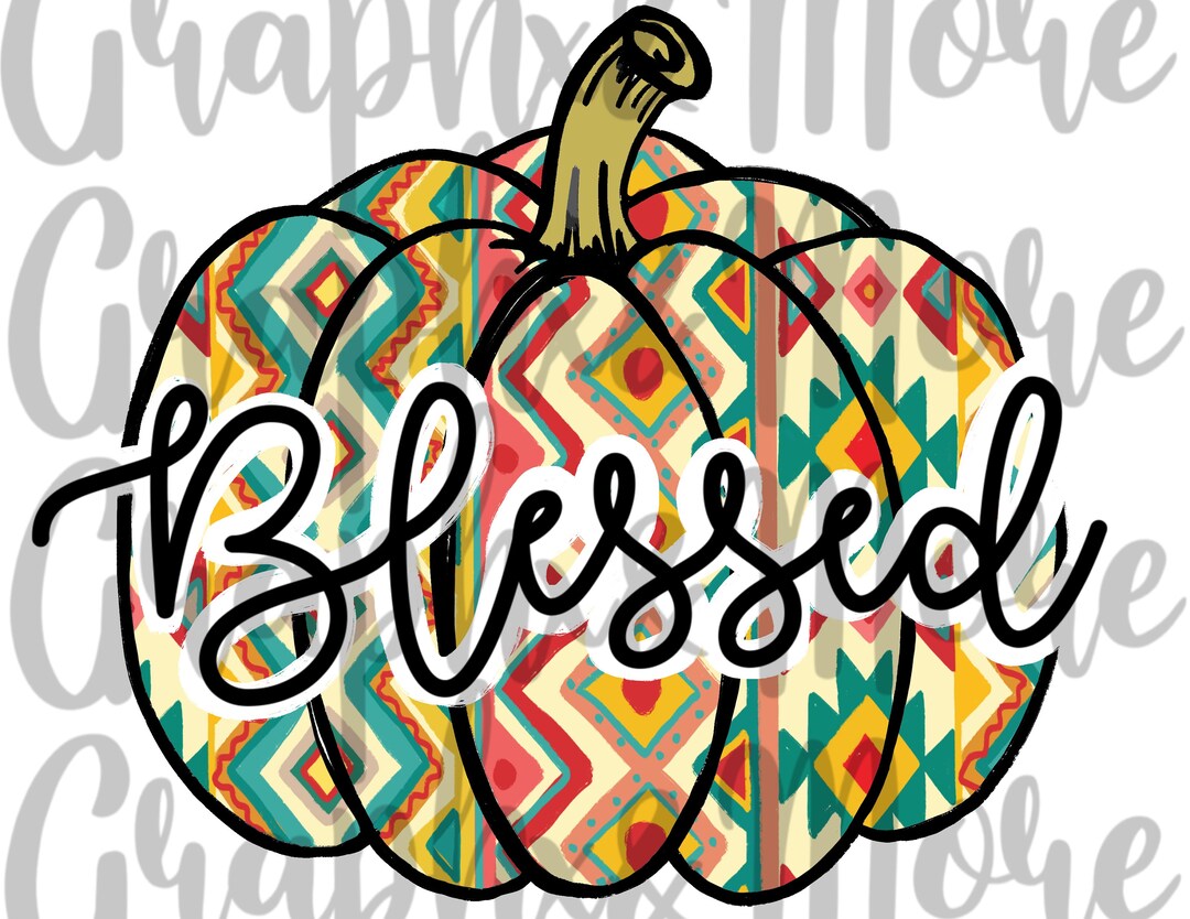 Blessed Pumpkin PNG | Hand Drawn | Sublimation Design - Etsy