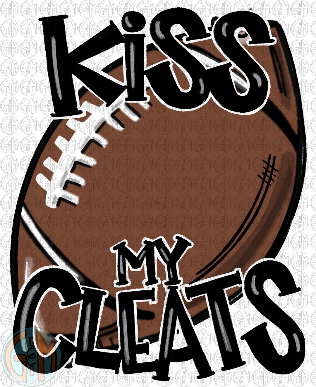 Kiss My Cleats Football PNG | Hand Drawn | Sublimation Design - Etsy