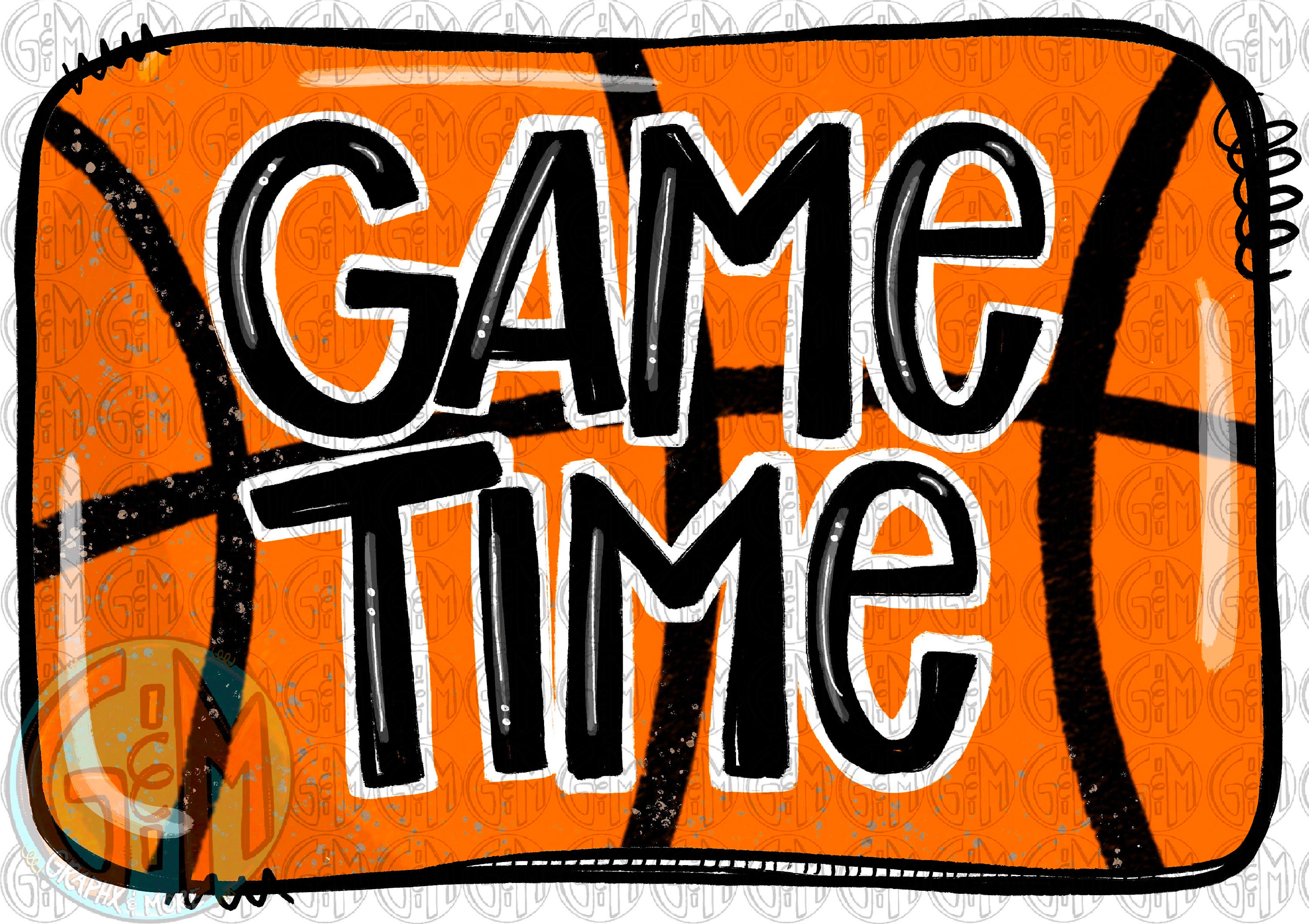 Basketball Game Time PNG Hand Drawn Sublimation Design - Etsy