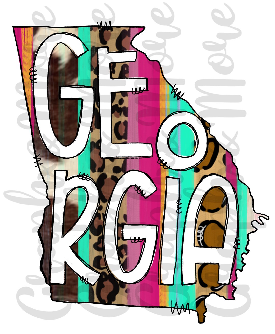 Georgia PNG | Hand Drawn | Sublimation Design - Etsy