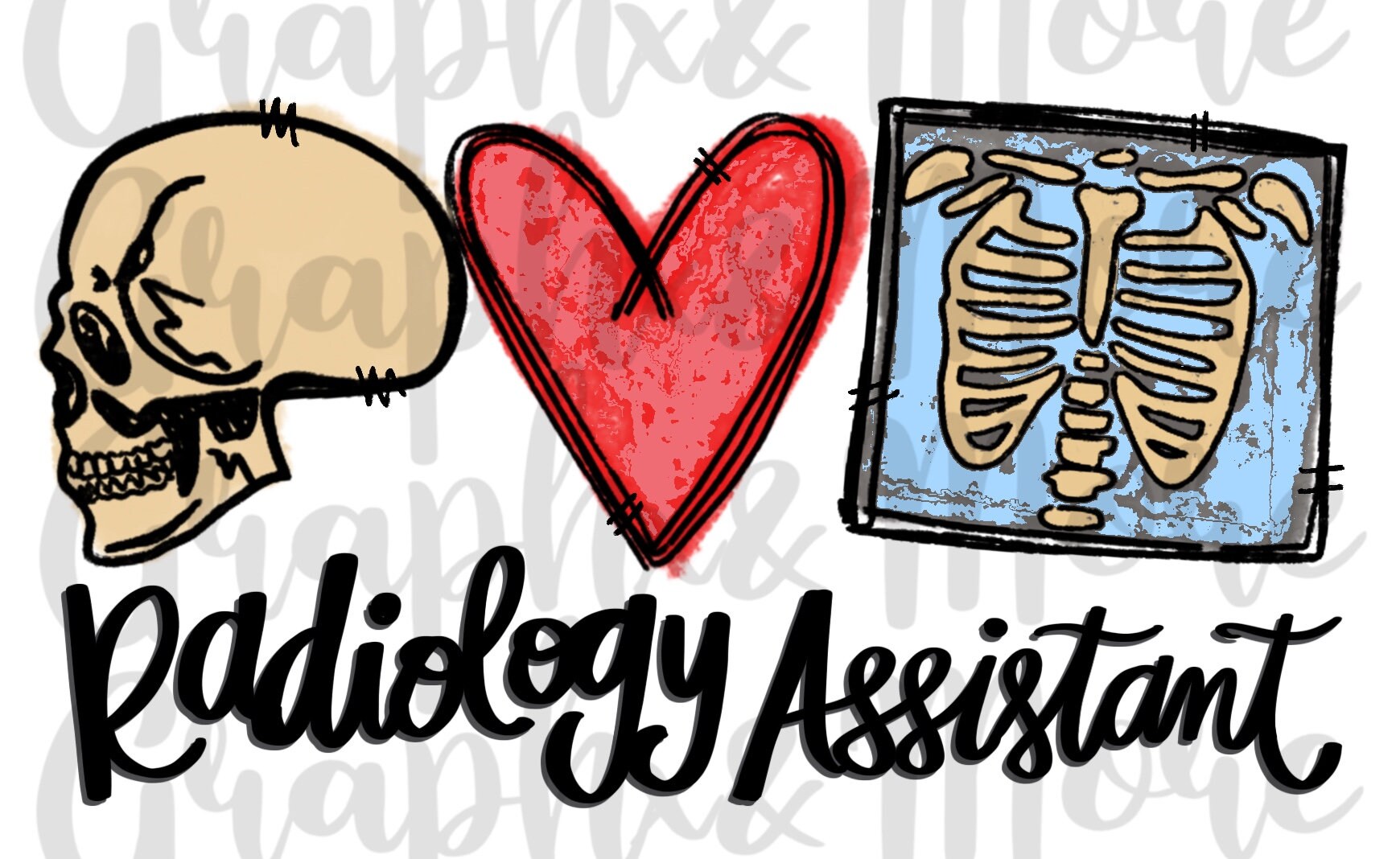 Radiology Assistant PNG | Hand Drawn | Sublimation Design | Essential ...