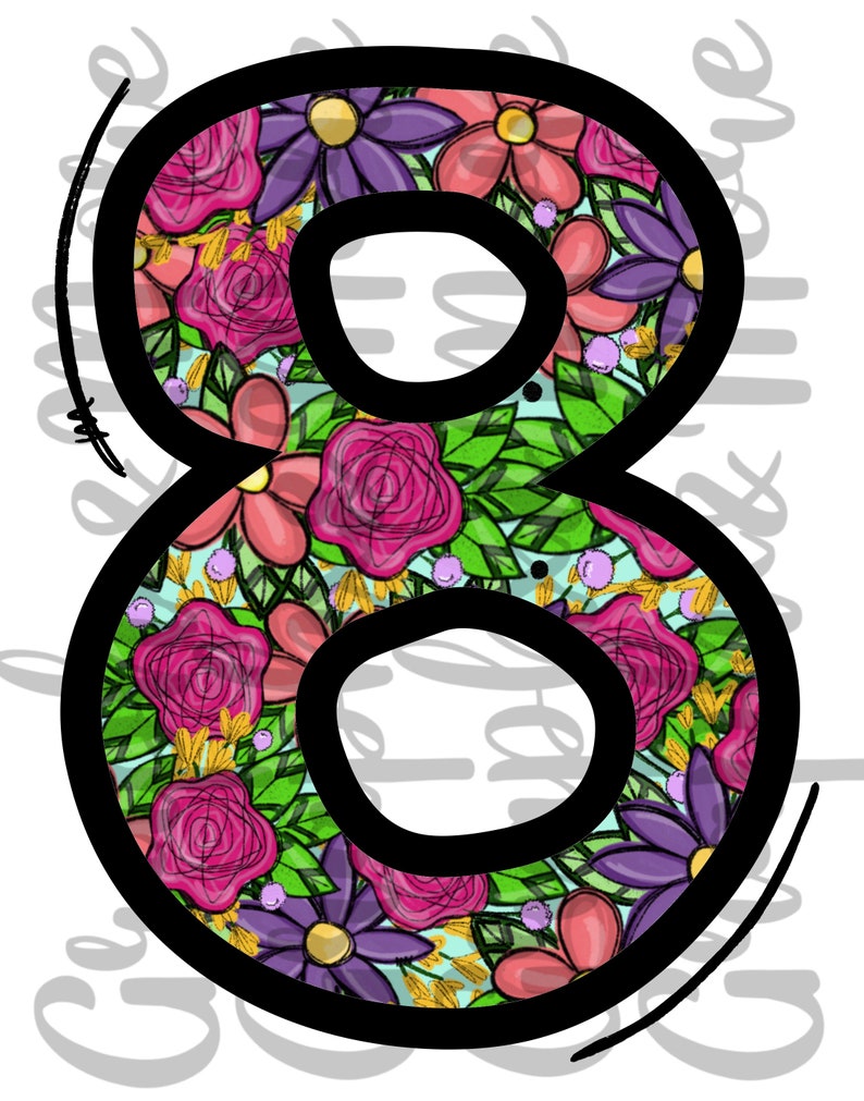 Patterned Numbers PNG Set 10 Files Numbers 0-9 - Etsy