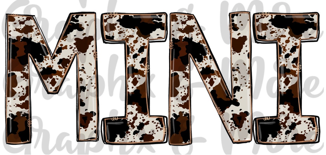 Cowhide MINI PNG | Sublimation Design | Hand Drawn - Etsy