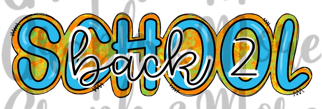 Back 2 School PNG | Hand Drawn | Sublimation Design - Etsy