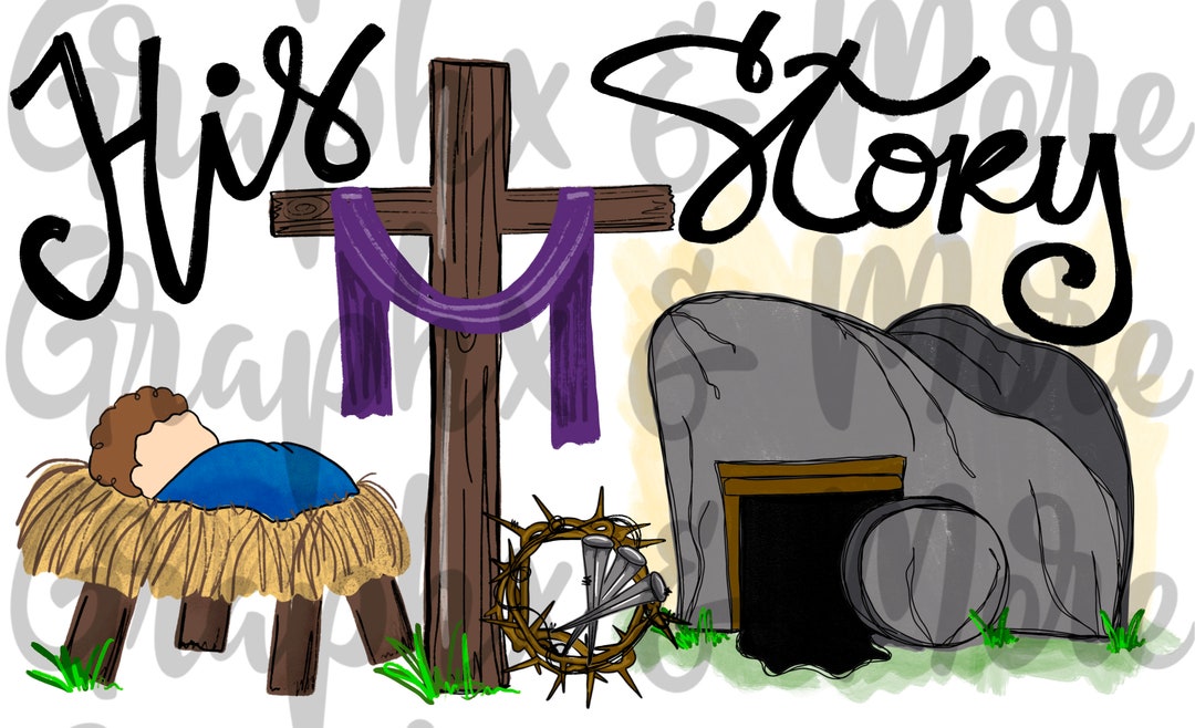 HIS Story PNG | Sublimation Design | Hand Drawn - Etsy