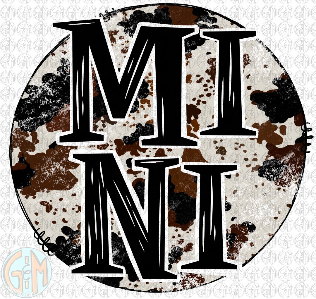 Cowhide MINI PNG | Sublimation Design | Hand Drawn - Etsy