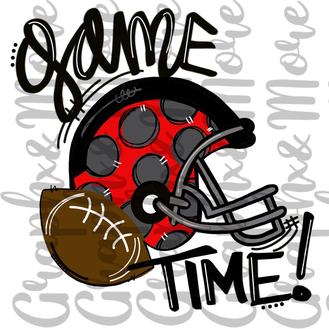 Game Time Helmet PNG | Red/black | Sublimation Design | Hand Drawn - Etsy