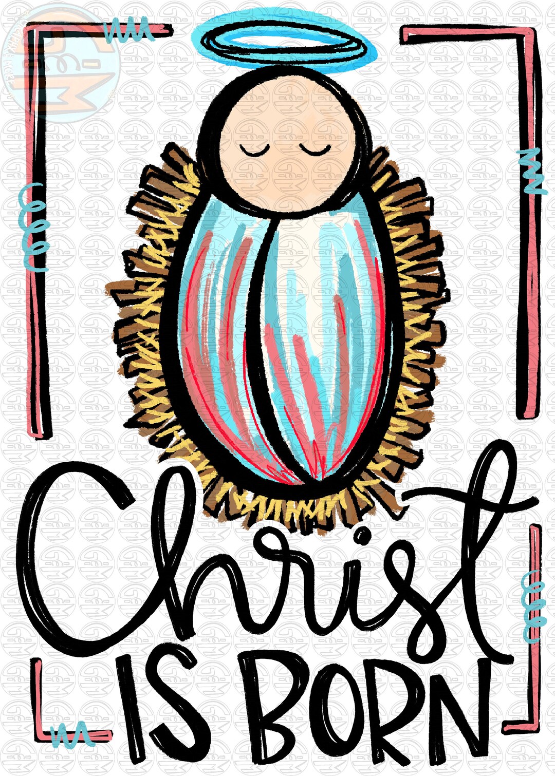 Christ is Born PNG | Hand Drawn | Sublimation Design - Etsy