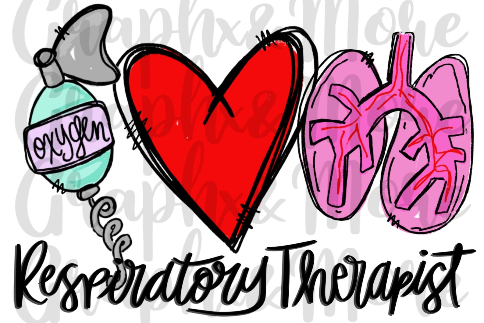 Respiratory Therapist PNG Hand Drawn Sublimation Design - Etsy
