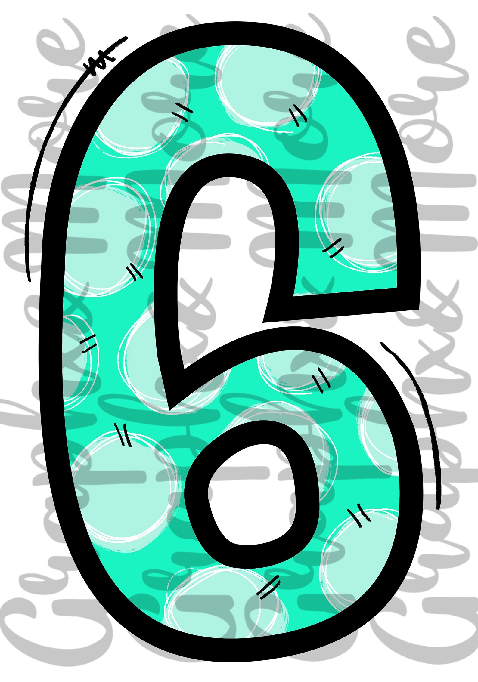 Patterned Numbers PNG Set | 10 Files | Numbers 0-9 | Sublimation Design ...