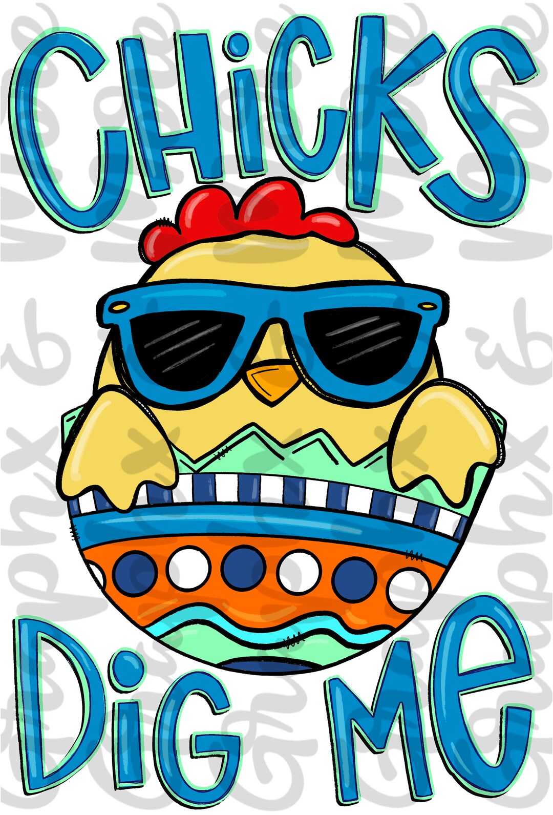 Chicks Dig Me PNG | Sublimation Design | Hand Drawn - Etsy