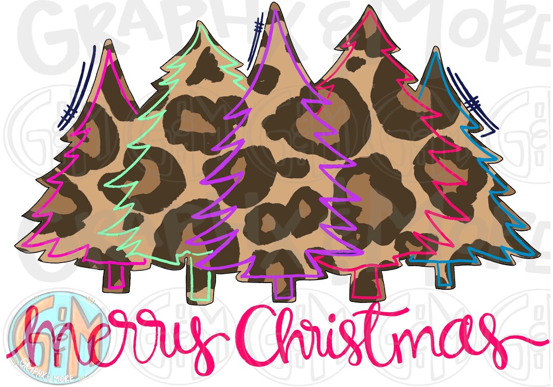 Leopard Trees PNG | Hand Drawn | Sublimation Design - Etsy