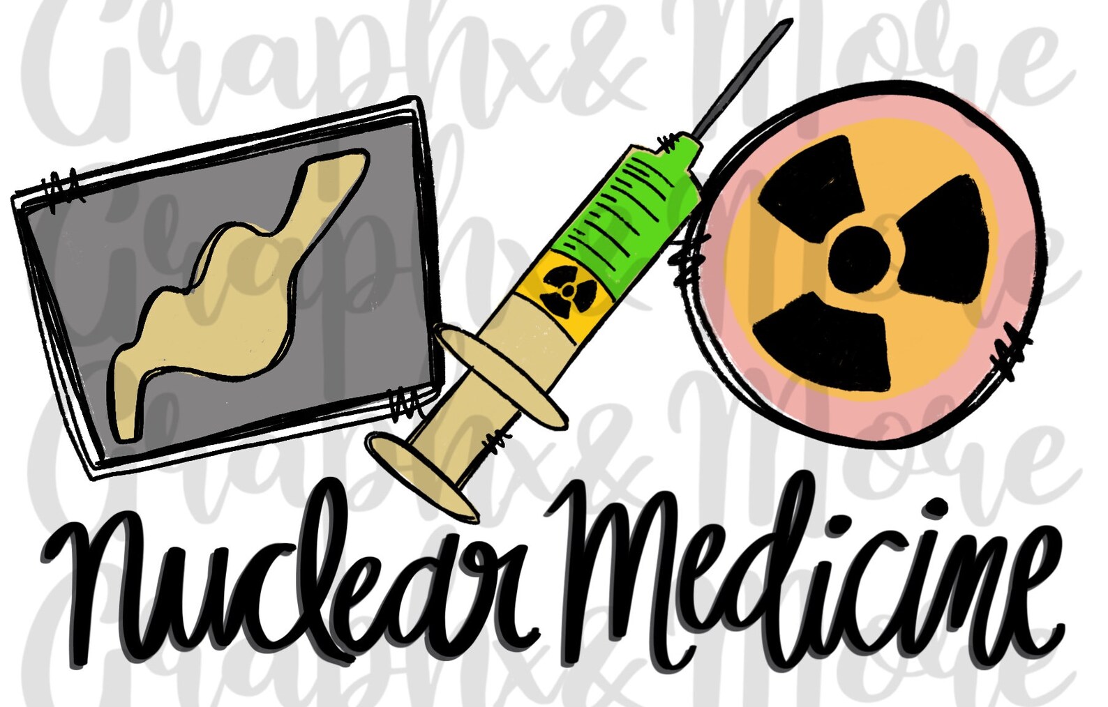 Nuclear Medicine PNG Hand Drawn Sublimation Design - Etsy