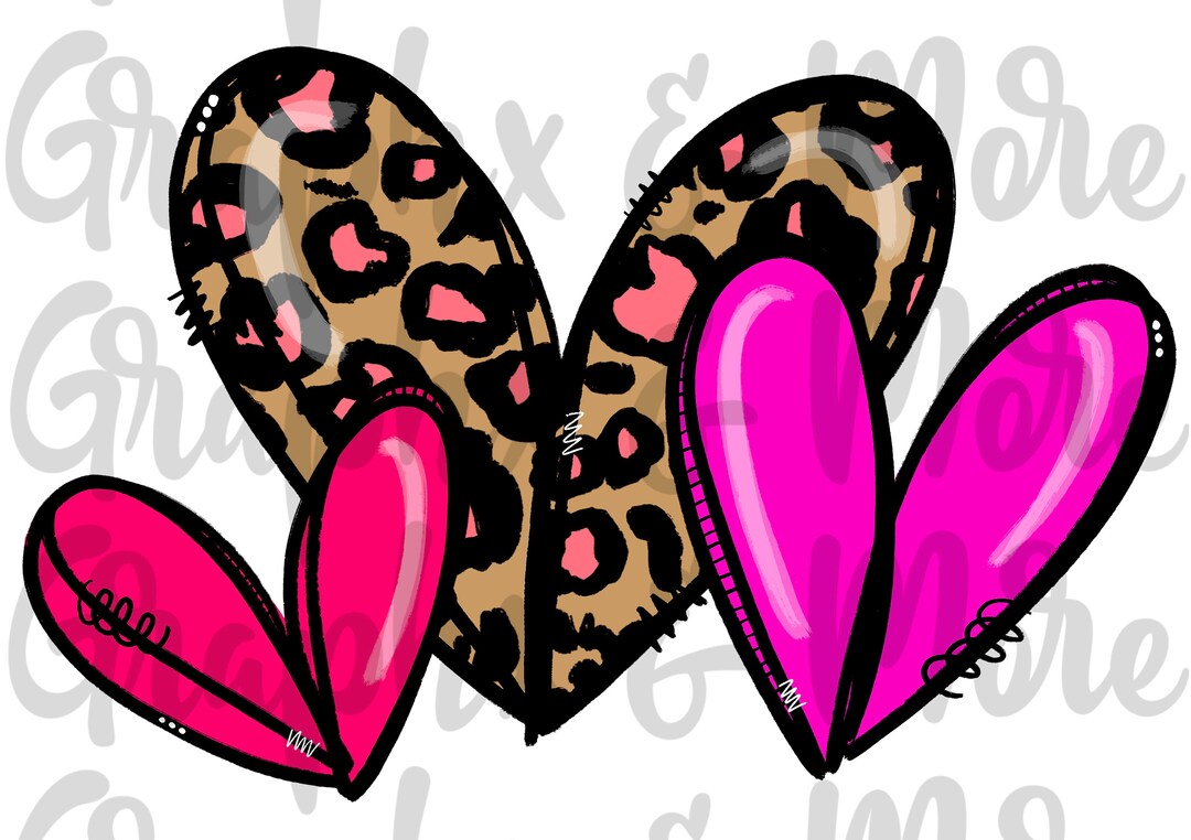 Heart Trio PNG | Sublimation Design | Hand Drawn - Etsy