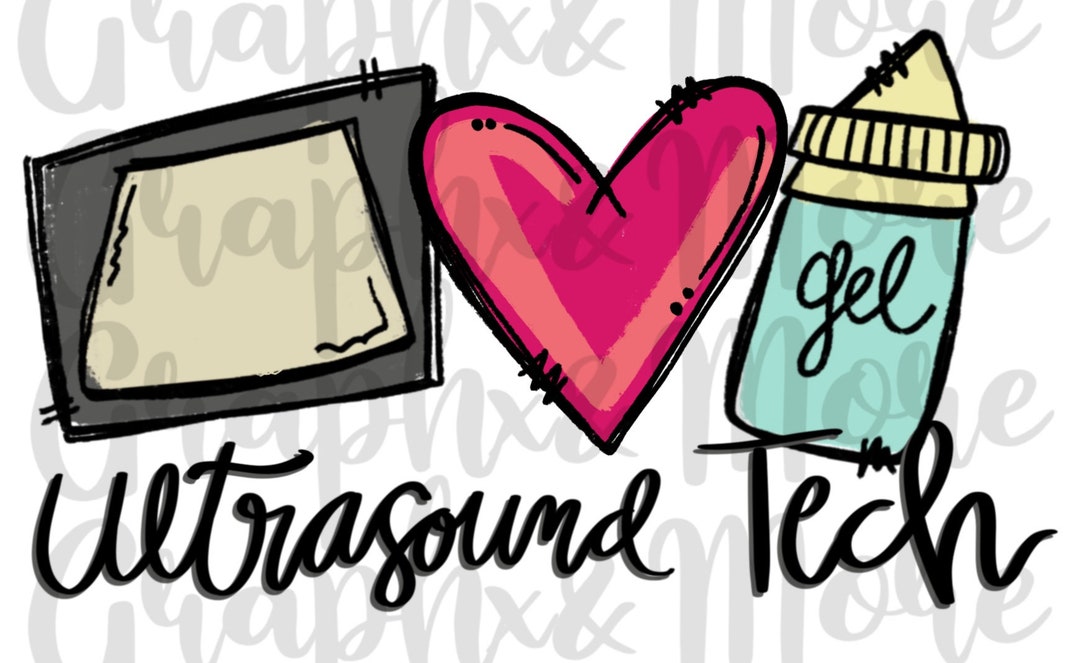 Ultrasound Tech PNG | Hand Drawn | Sublimation Design - Etsy