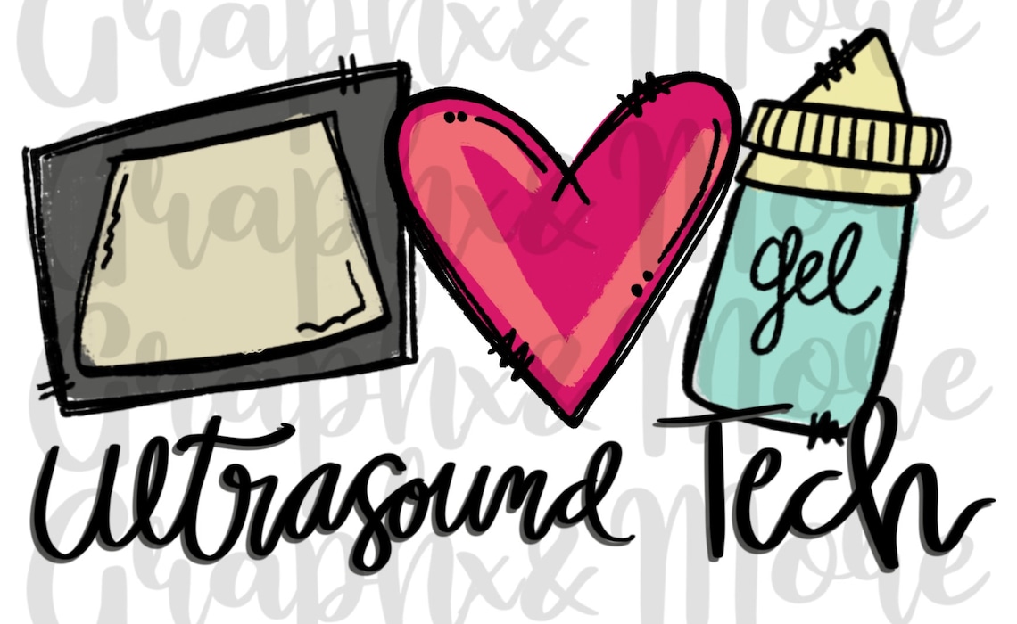 Ultrasound Tech PNG Hand Drawn Sublimation Design - Etsy