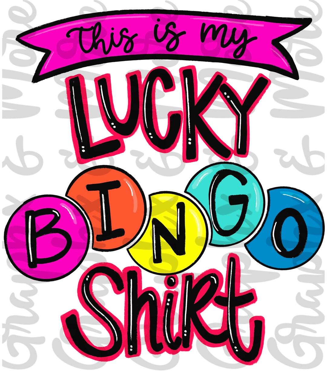Bingo Shirt PNG | Sublimation Design | Hand Drawn - Etsy