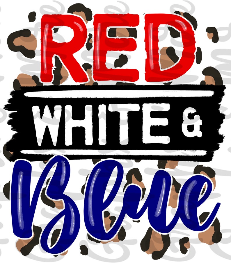 Red White & Blue PNG | Sublimation Design | Hand Drawn - Etsy