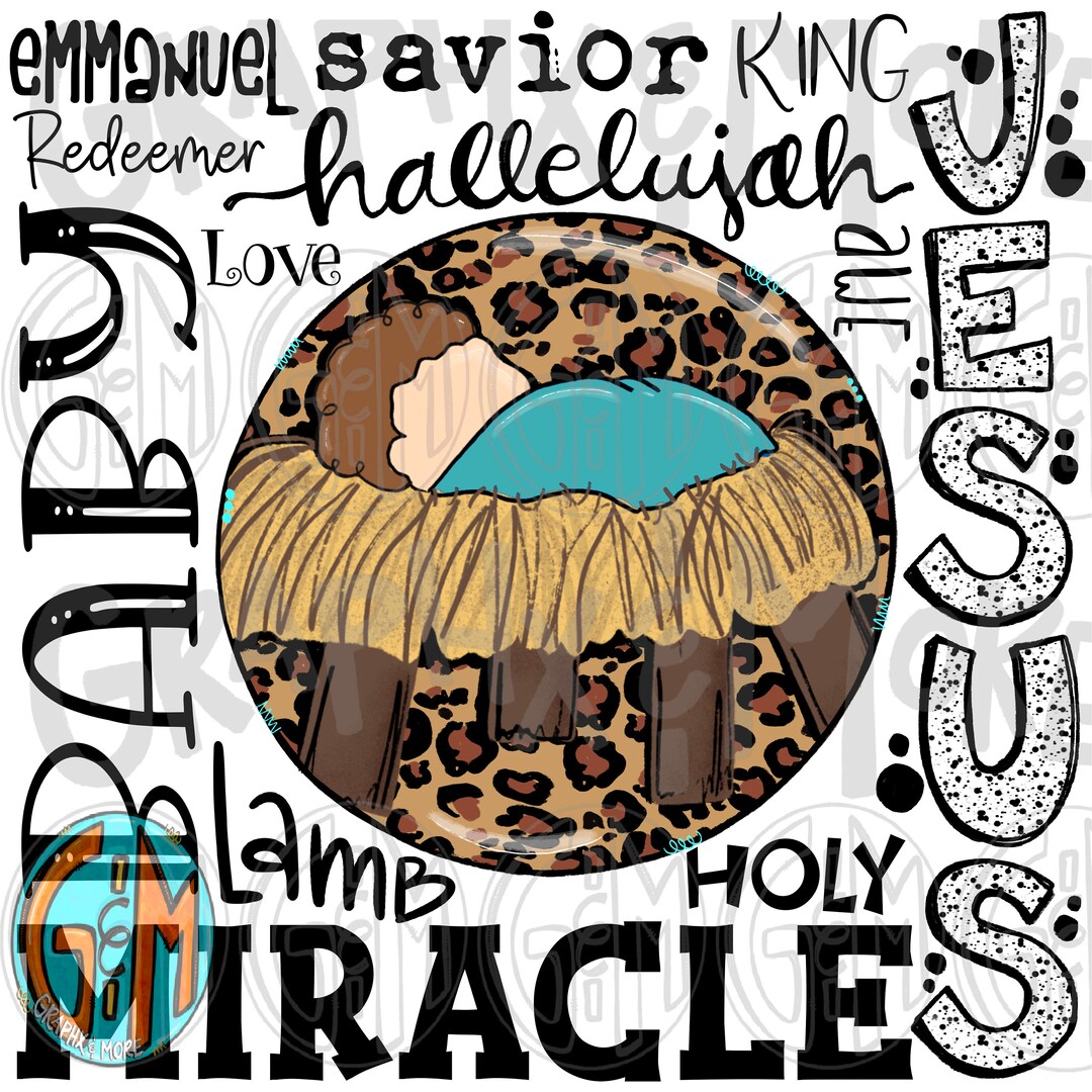 Baby Jesus Typography PNG | Hand Drawn | Sublimation Design - Etsy