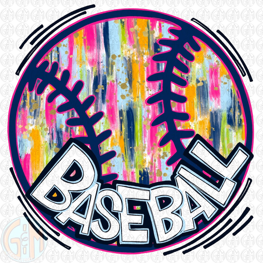 Bright Baseball PNG | Hand Drawn | Sublimation Design - Etsy