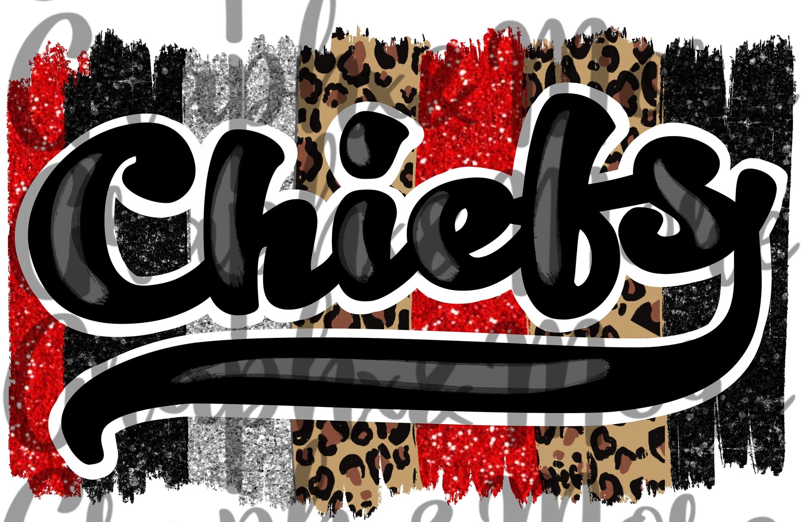 Brush Stroke Chiefs PNG Hand Drawn Sublimation Design - Etsy