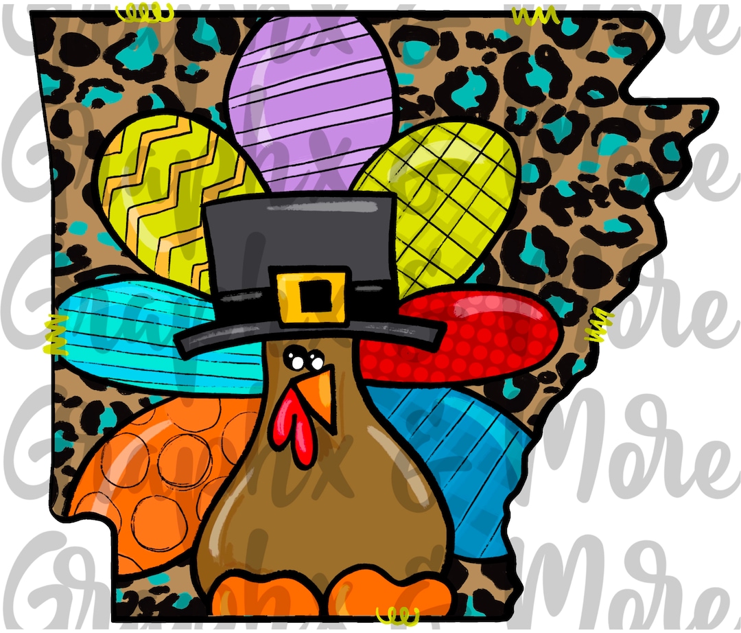 Arkansas Turkey PNG | Sublimation Design | Hand Drawn - Etsy