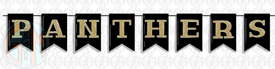 PANTHERS Banner PNG | Hand Drawn | Sublimation Design - Etsy