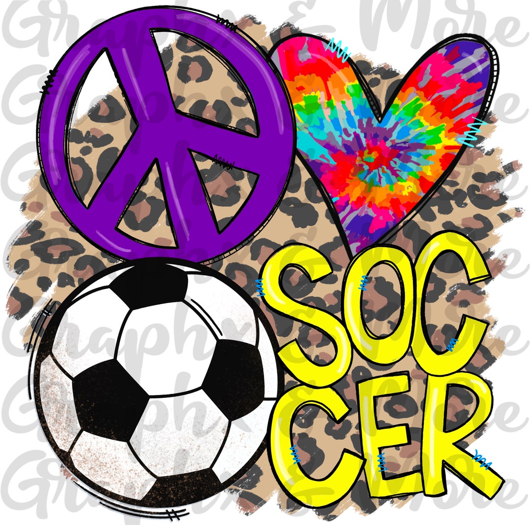 Peace Love Soccer PNG | Hand Drawn | Sublimation Design - Etsy
