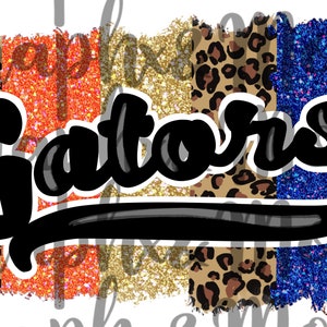 Brush Stroke Gators PNG Hand Drawn Sublimation Design | Etsy