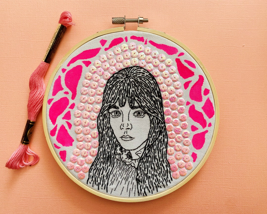 Anya Taylor-joy Embroidery Hoop Art: Hand-stitched Portrait With ...
